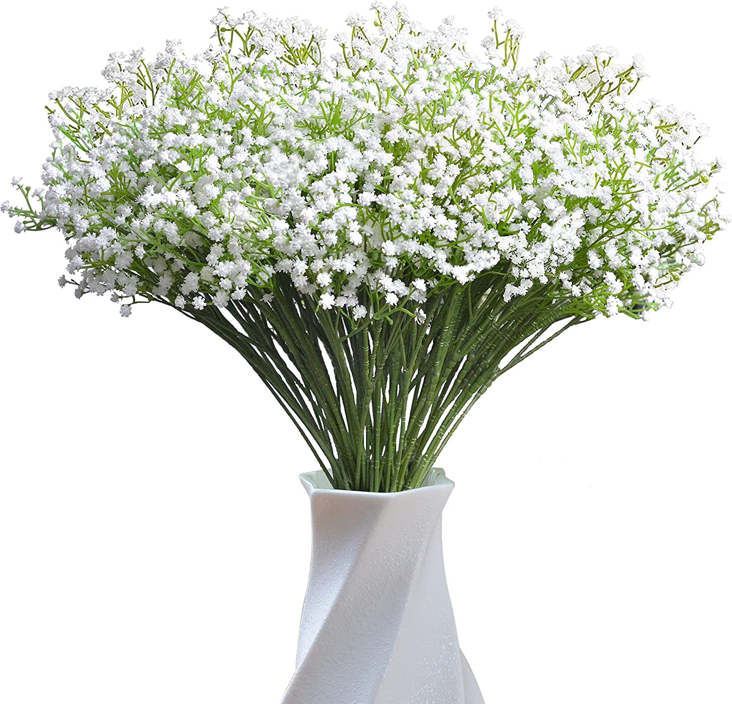 MAMOWEAR 10pcs Artificial Flowers Baby Breath Flowers Fake Plastic ...