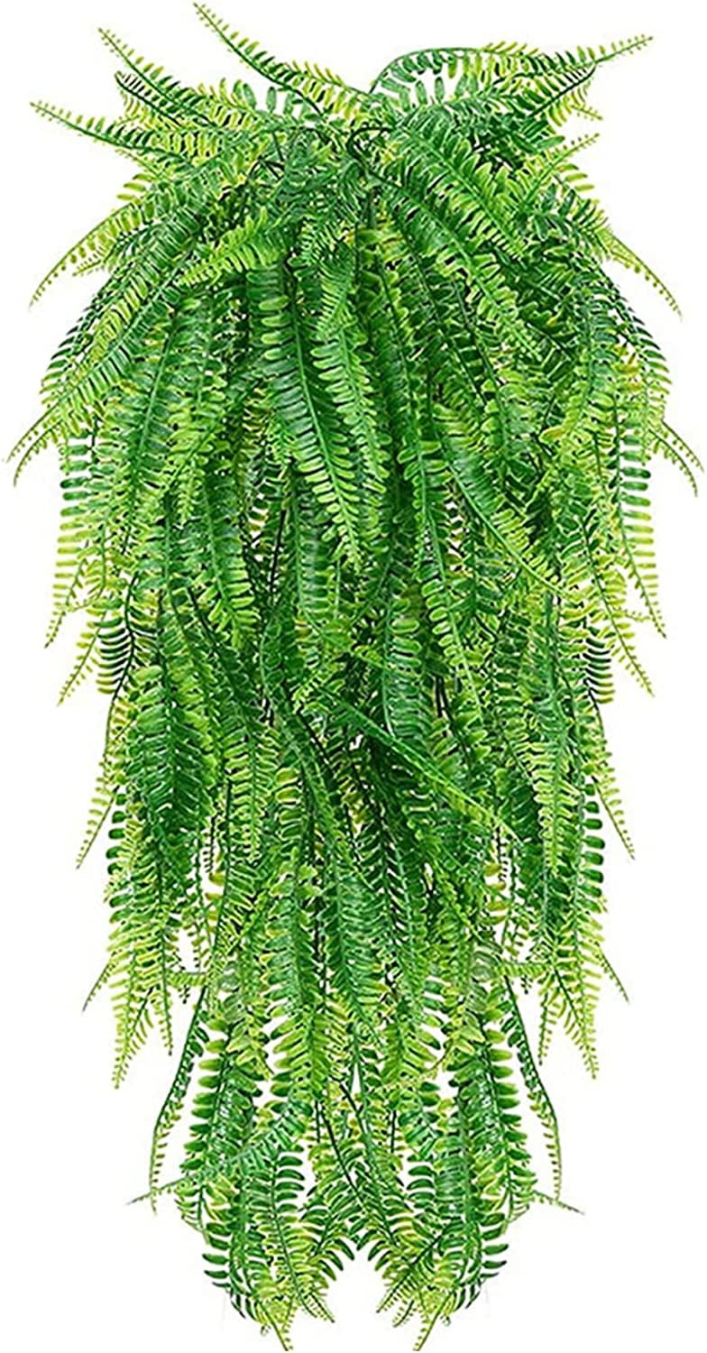 MAMOWEAR 2pcs Artificial Greenery Ferns Hanging Plants Vines Fake ...