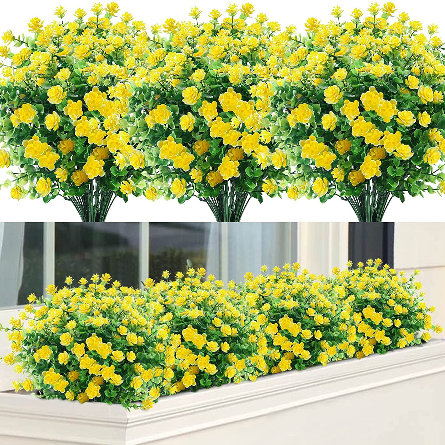 MAMOWEAR Artificial Daisy Flowers Outdoor Fake Flowers for Decoration ...