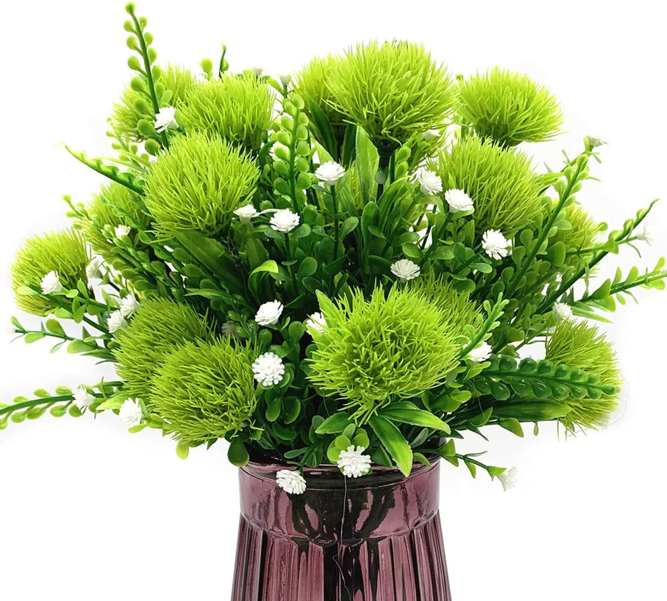 MAMOWEAR Artificial Dandelion Flowers Fake Plastic Greenery Shrubs ...