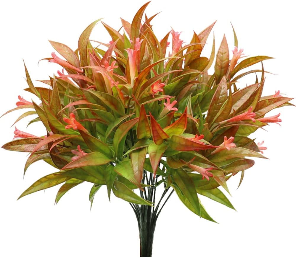 MAMOWEAR Artificial Flowers Outdoor Morning Glory Fake Plants Shrubs ...