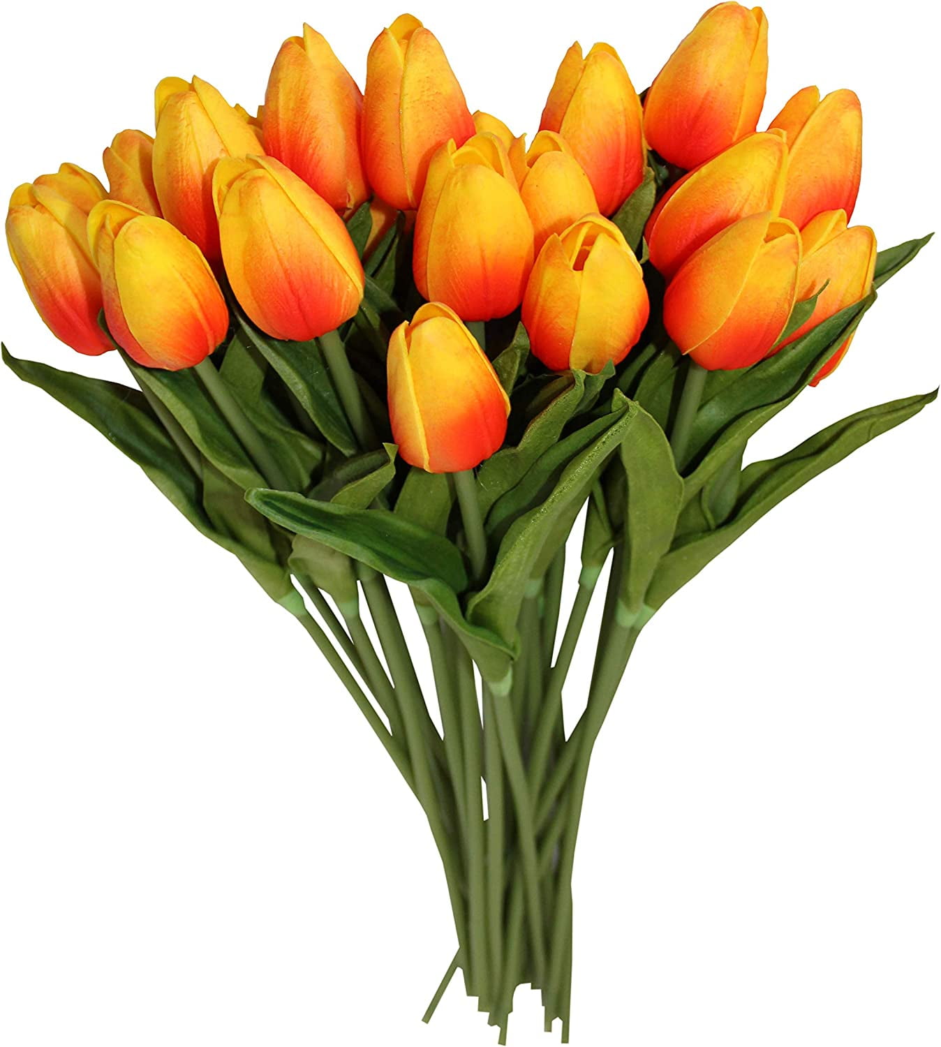 MAMOWEAR Artificial Tulips Flowers Fake Latex Tulip Stems, 10pcs Real ...