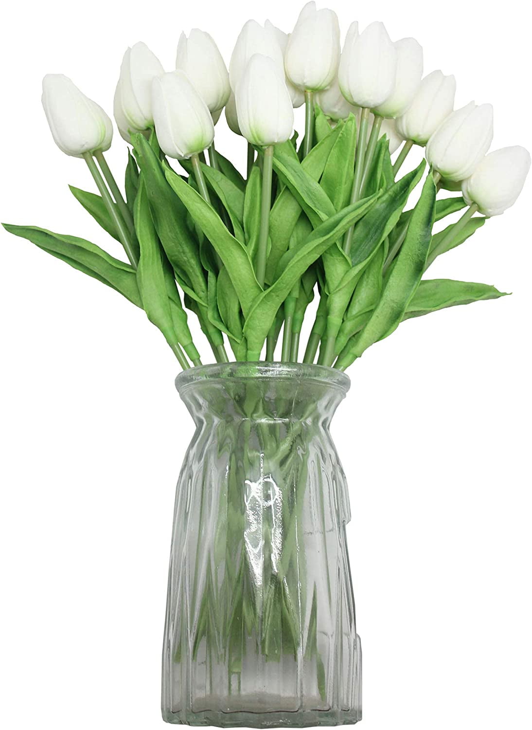 MAMOWEAR Artificial Tulips Flowers Fake Latex Tulip Stems, 10pcs Real ...