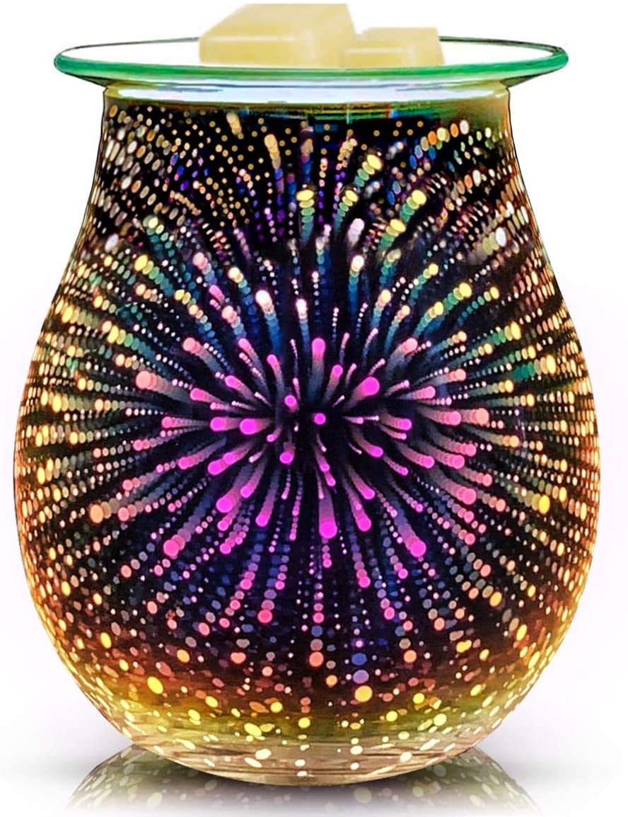 MAMOWEAR Electric Wax Melts Warmer Wax Burner Melter 3D Glass Fragrance ...