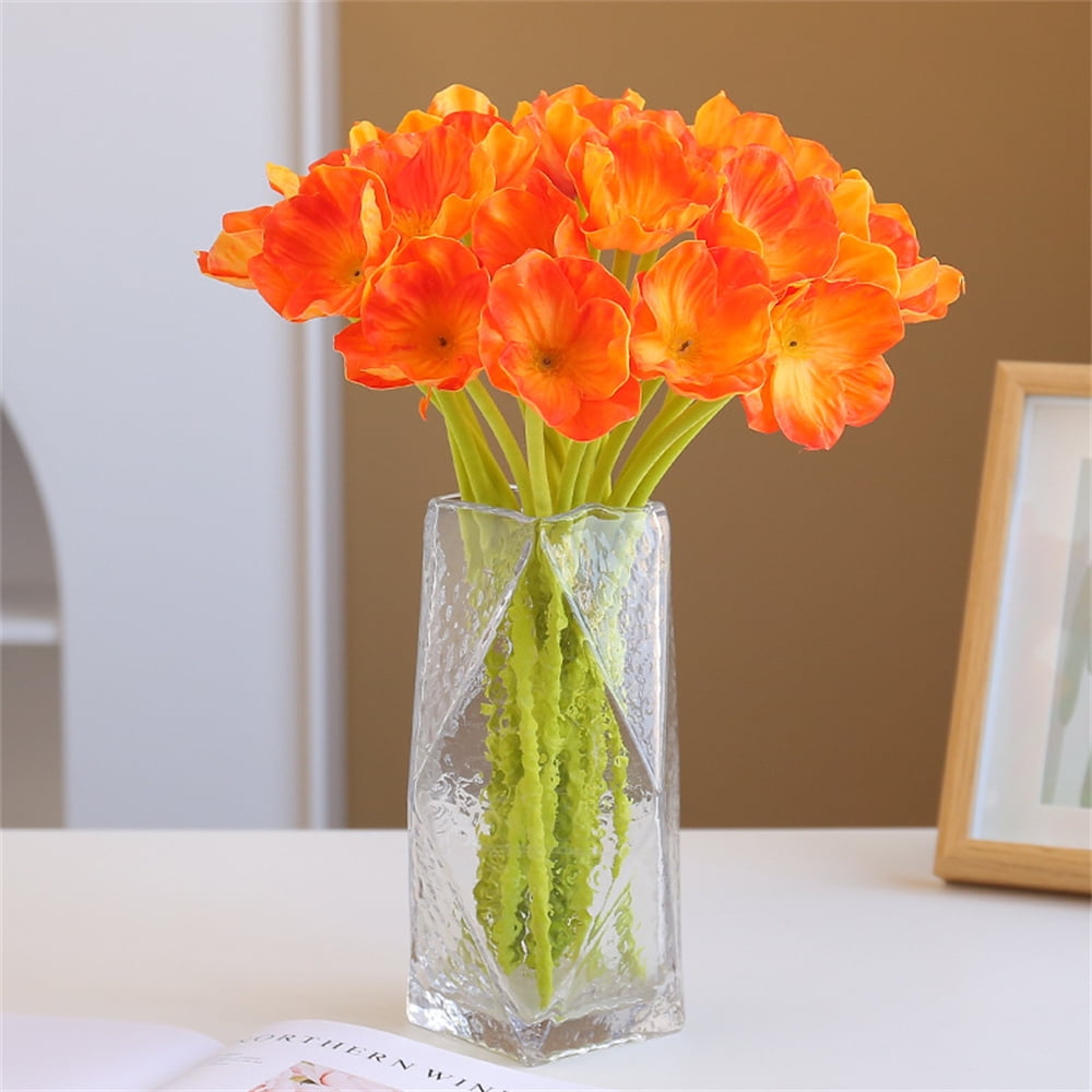 MAMOWEAR Spring Artificial Poppy Flowers Real Touch Fake Corn Poppies ...