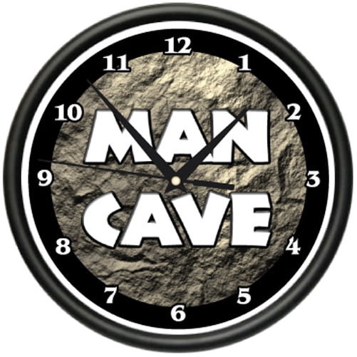 MAN CAVE Wall Clock sports man room garage sign gift - Walmart.com