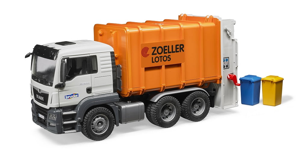 MAN TGS Rear Loading Garbage Truck orange - Walmart.com