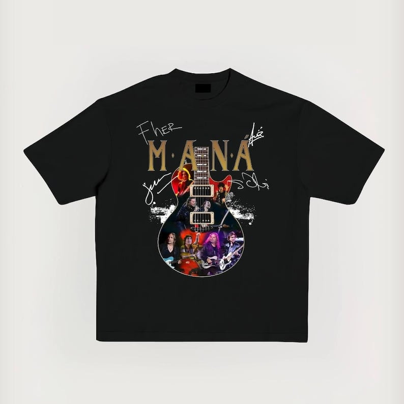 MANA Band 2025 Tour T-Shirt ,Black Color,Size 2XL - Walmart.com
