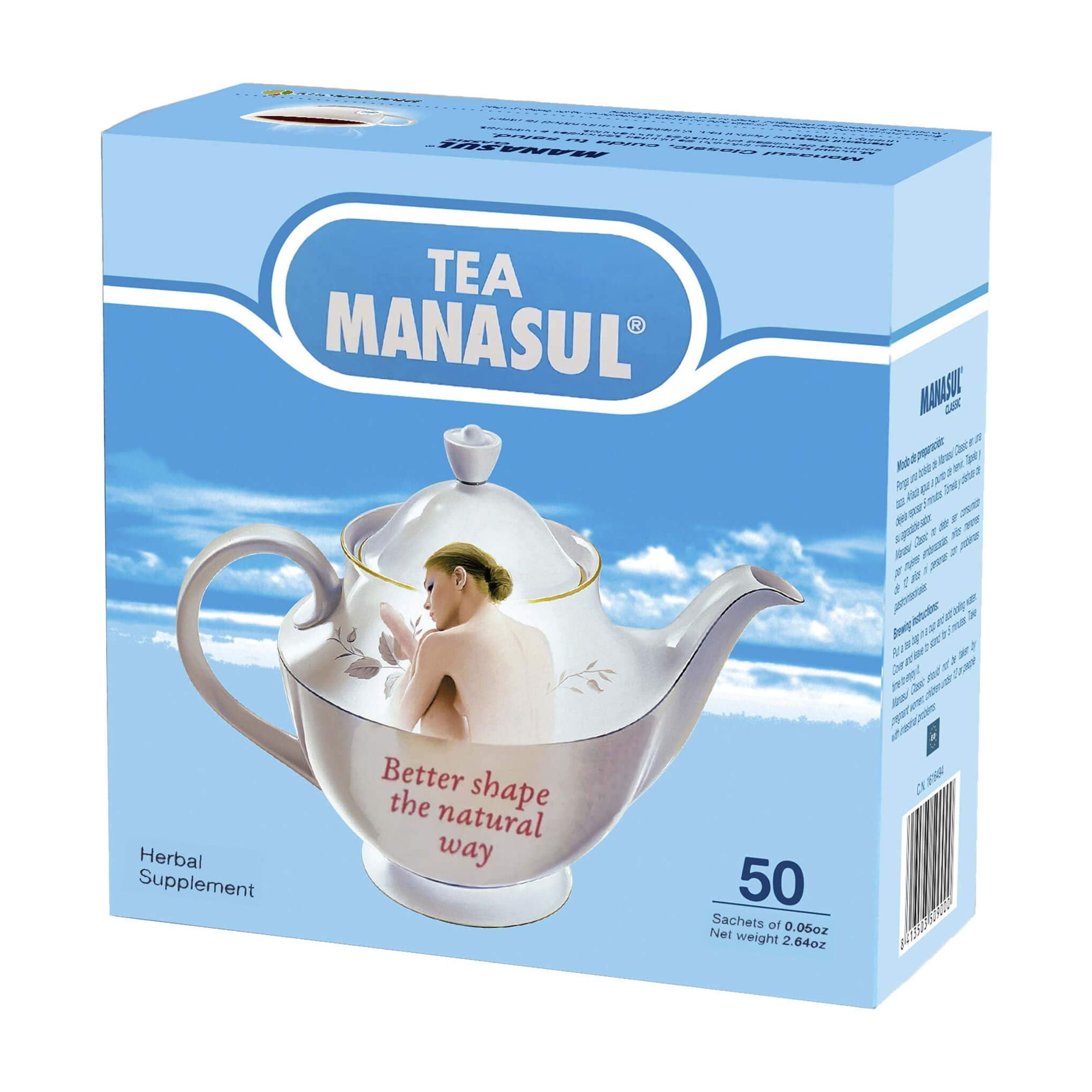 Manasul Herbal Tea, Calming Laxative Infusion, 50 Sachets, Senna Blend ...