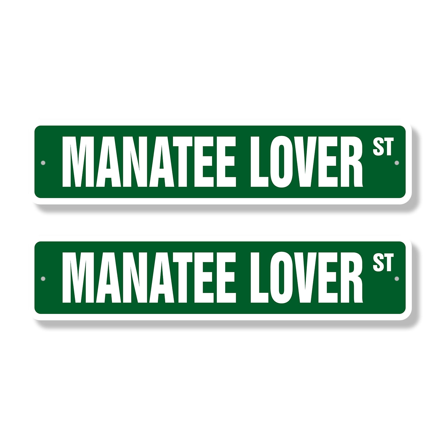 MANATEE LOVER Classic Street Sign (2 Pack) florida mammal sea cow ...