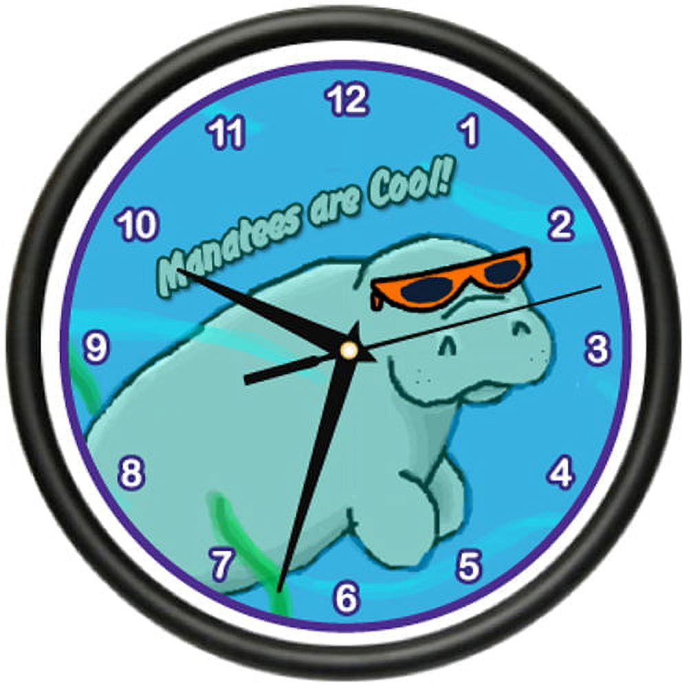 MANATEE Wall Clock florida sea cow marine life aquatic under water gag ...