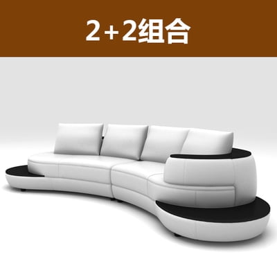 MANBAS Top Grain Genuine Leather Sofa with Corner Sectional Modern ...