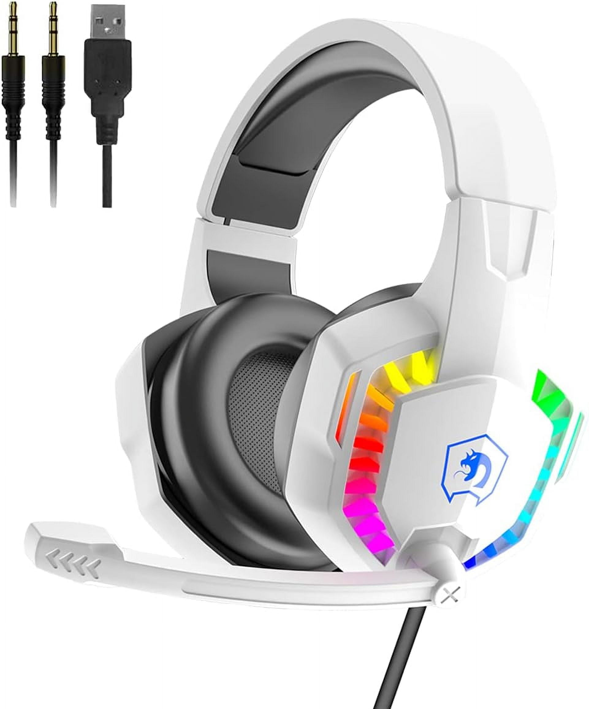 MANBASNAKE Wired Gaming Headset,Noise Cancelling Over Ear Headphones ...