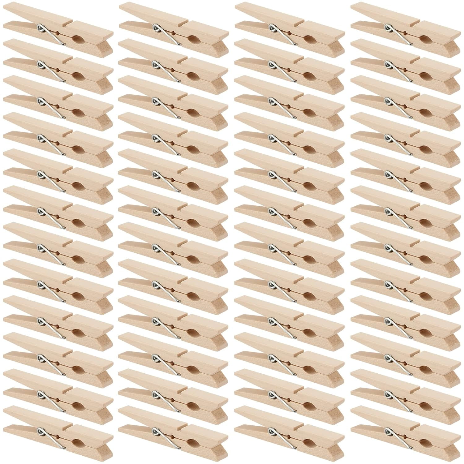 MANCHAP 150 Pack Natural Wooden Clothespins Laundry Clothes Pins Wooden ...