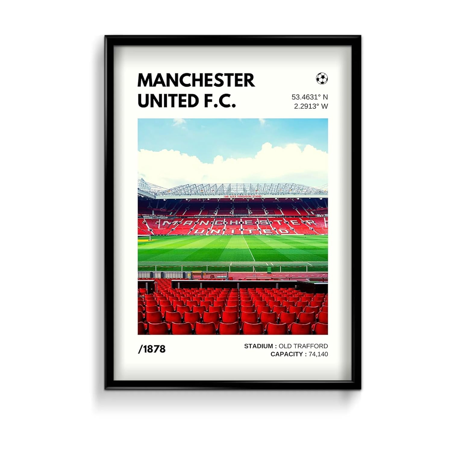 MANCHESTER UNITED FC Poster For Aesthetic Wall Decoration Football Club ...