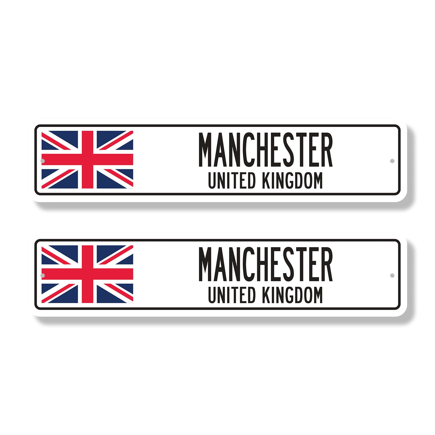 MANCHESTER UNITED KINGDOM Classic Street Sign (2 Pack) British Britons ...