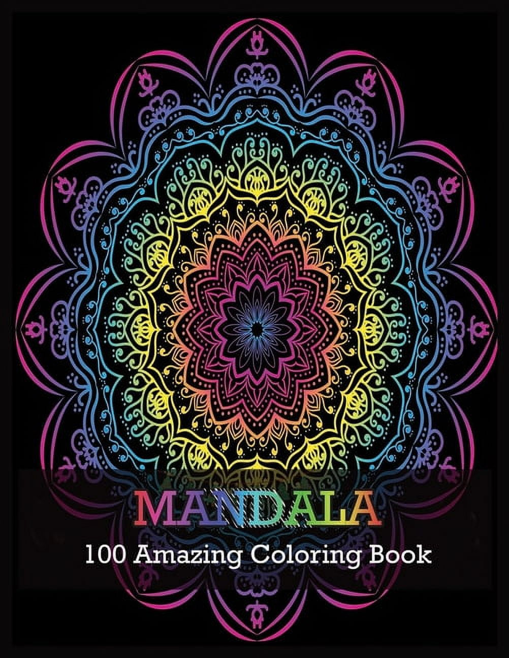 MANDALA 100 Amazing Coloring Book: A Kids Coloring Book with Fun, Easy ...