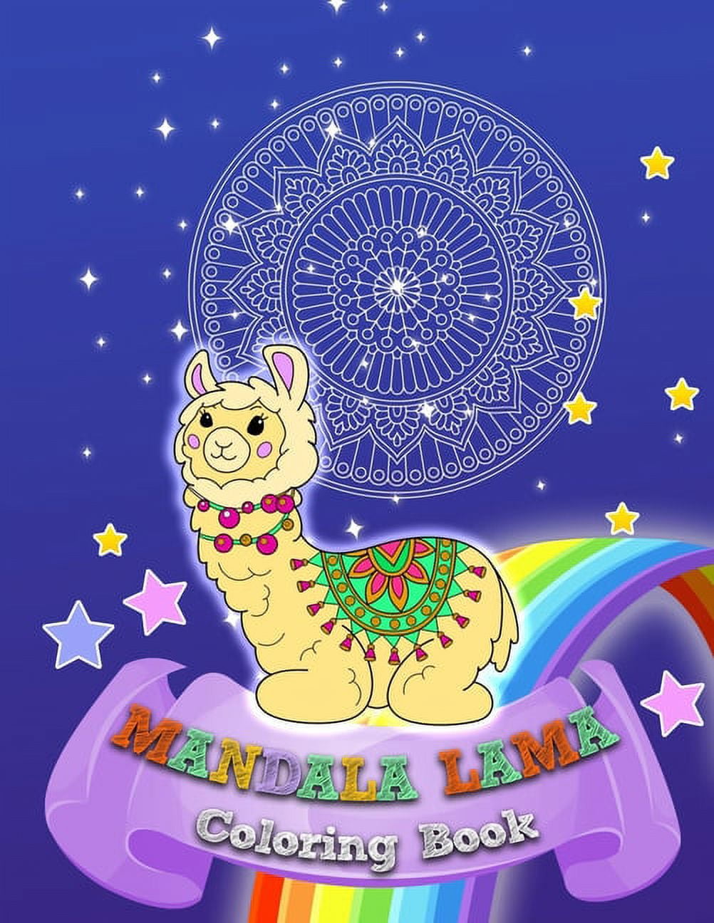 MANDALA -LAMA Coloring book: fpr kids and adults, relaxation, fun and ...
