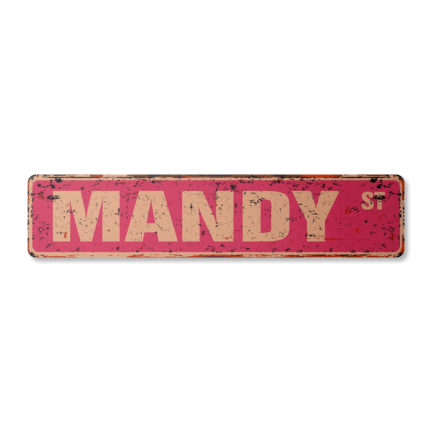 MANDY Vintage Plastic Street Sign Childrens Name Room Sign | Indoor/Outdoor | 30" Wide - Walmart.com