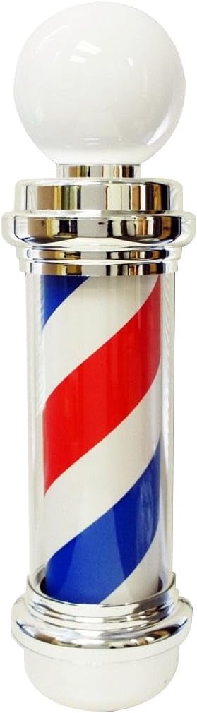 MANE TAME 33" Rotating Barber Pole with LED Lamp and Acrylic Outer ...