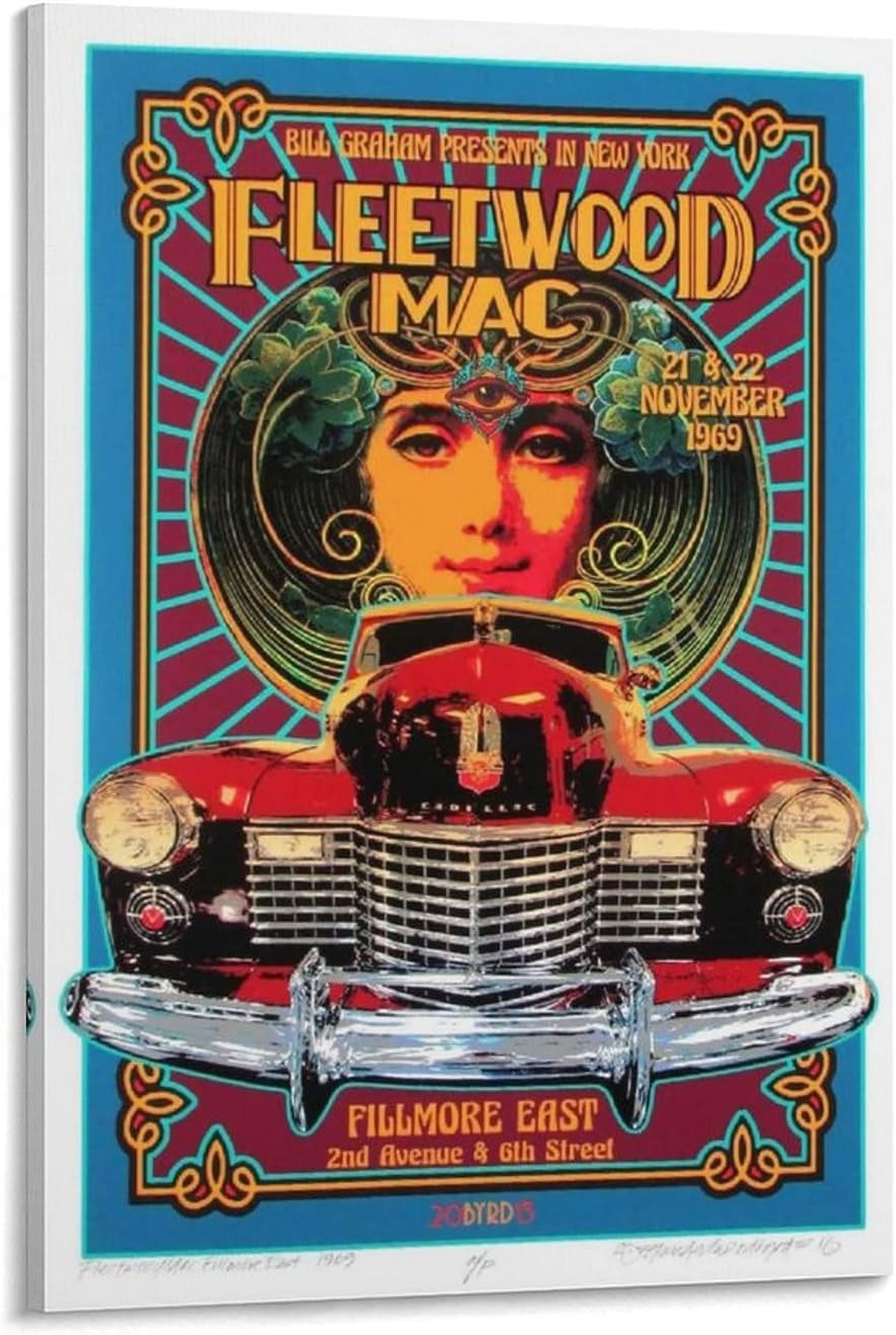 MANGD Fleetwood Mac Concert Poster Vintage Poster Rock Ba Poster for ...