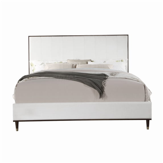 MANGIJOY Queen Size Platform Bed Frame, Light Gray Upholstered ...
