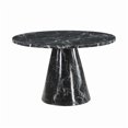 MANGIJOY Round Engineered Stone Top Dining Table, Multi-Tone Finish ...