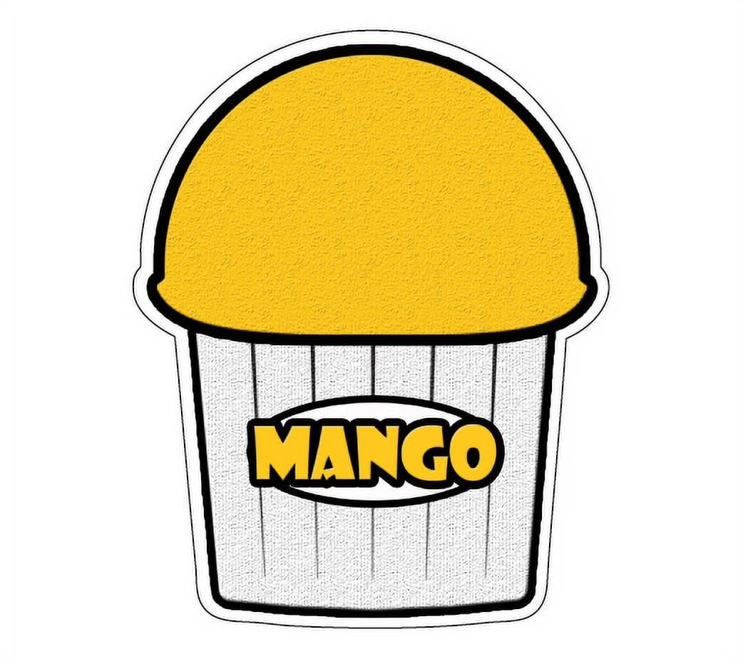 MANGO FLAVOR Italian Ice Decal shaved ice sticker cart - Walmart.com