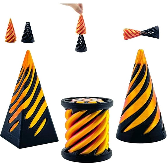 MANGOBOB Impossible Cone, Spiral Fidget Toy, 3-Pack Relaxing Toy ...