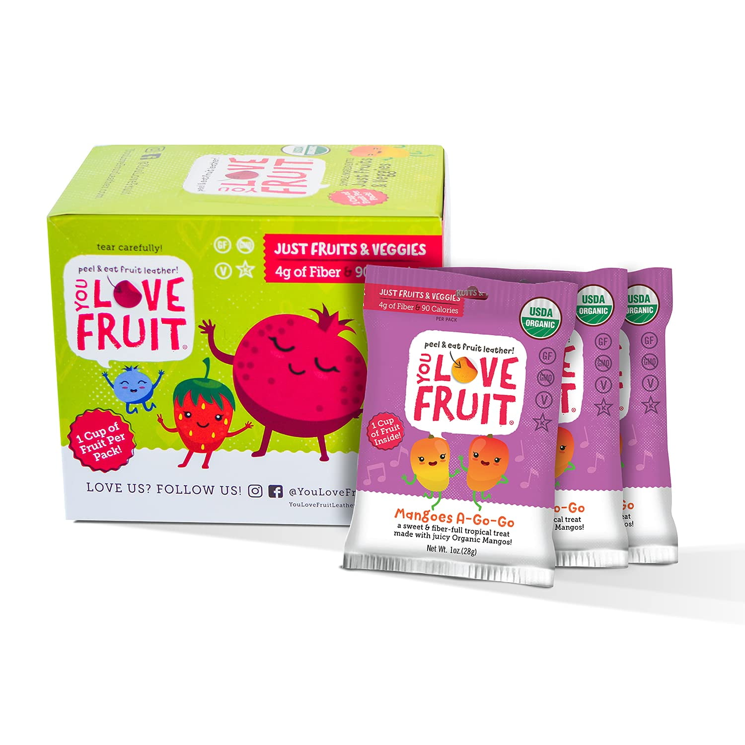 MANGOES A GO-GO All Natural Fruit Snacks, Healthy Snack Pack, Real ...