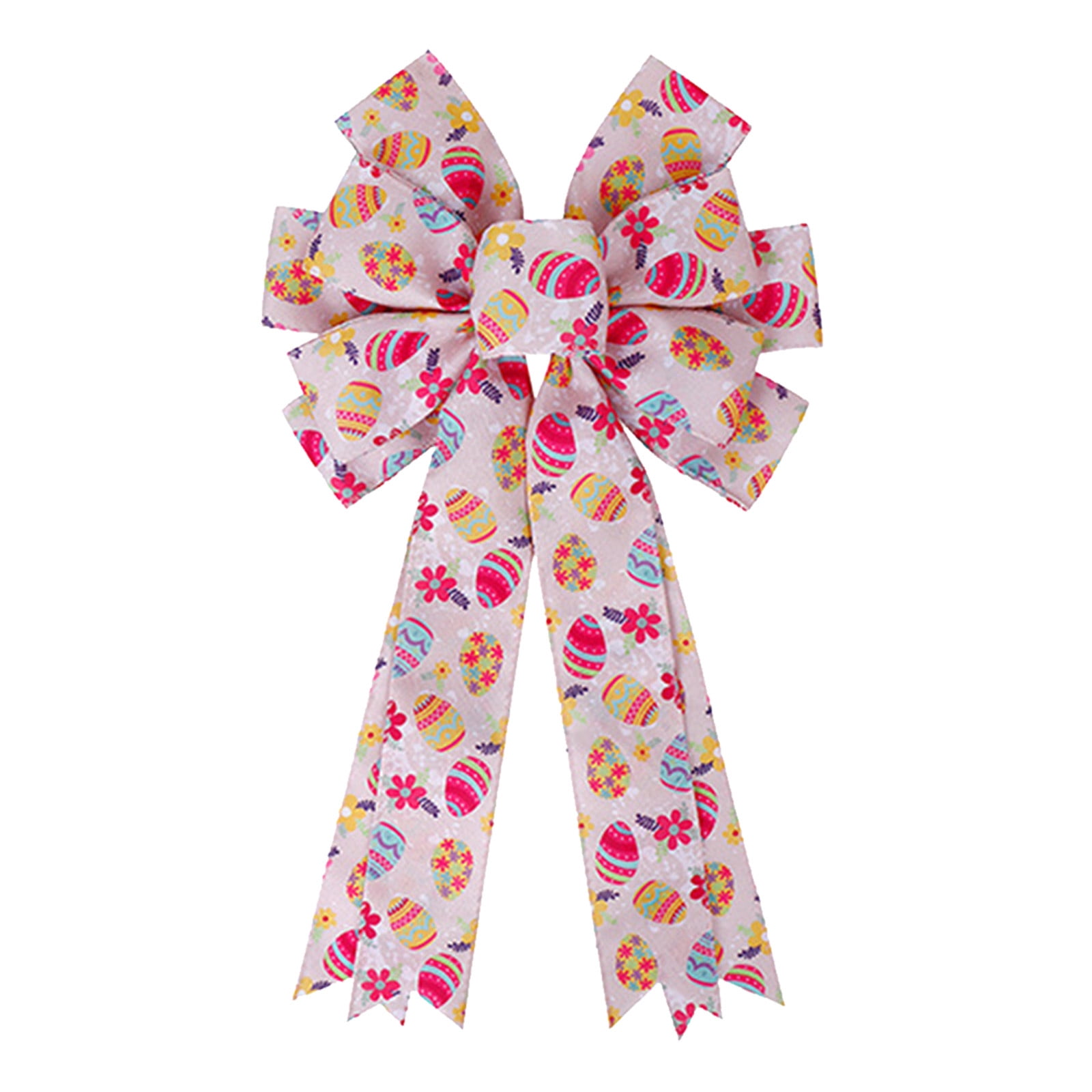 MANGWANG Easter Bow Wreath Easter Bunny Wreath Bow Easter Decoration ...