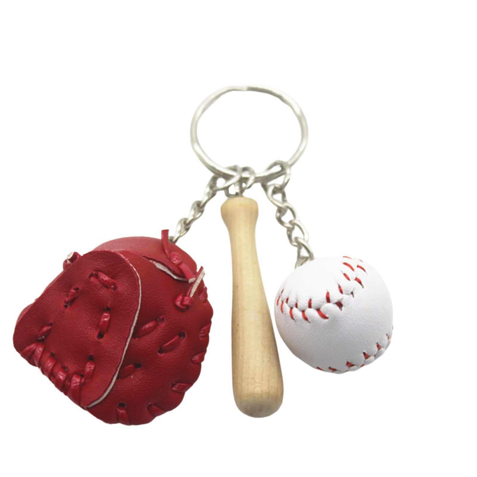 MANHUJI Car Key Holder Baseball Keychain Three Piece Set Pendant Gift ...