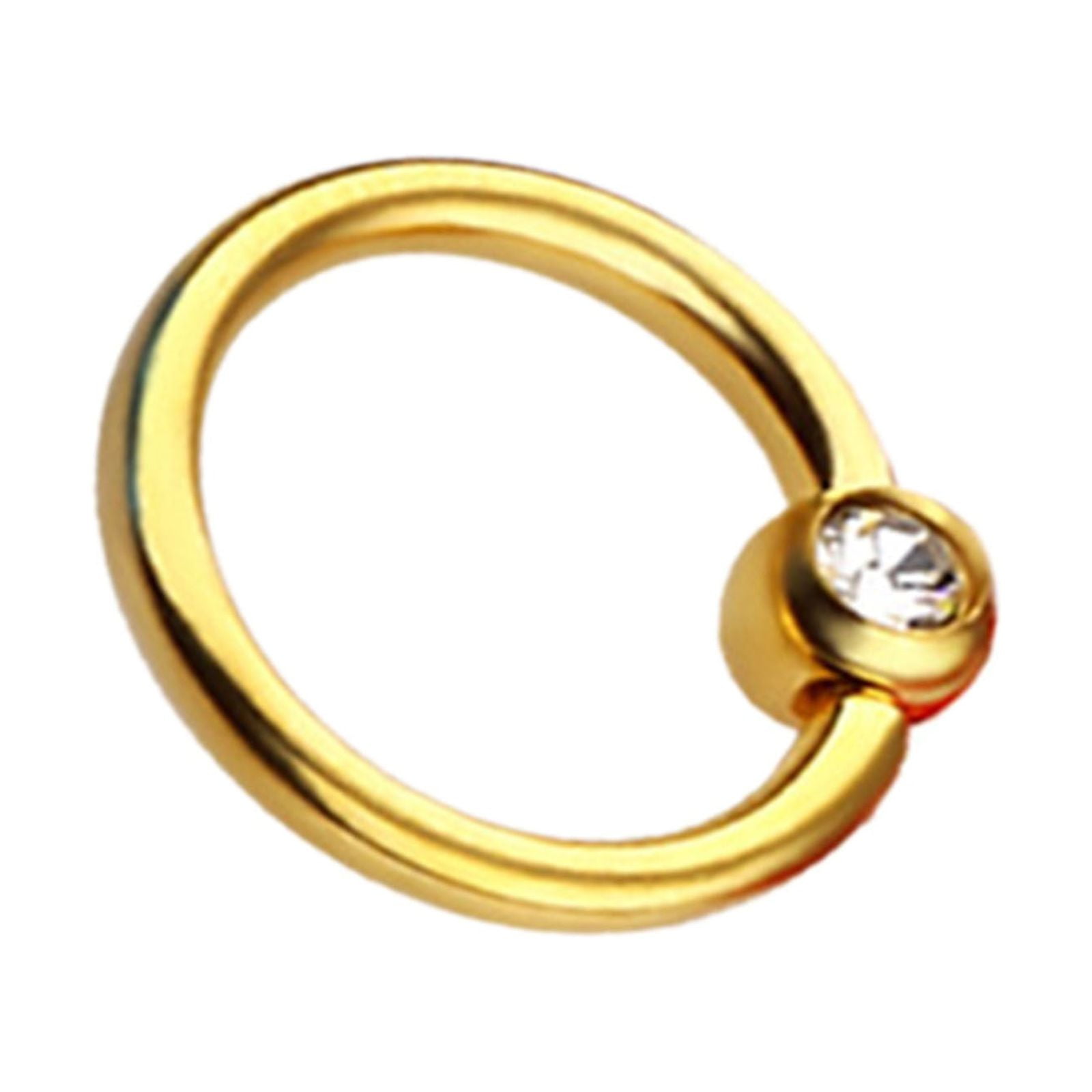 MANHUJI Nose Ring for Single Piercing 20 Gauge Gold Spiral Nose Rings ...