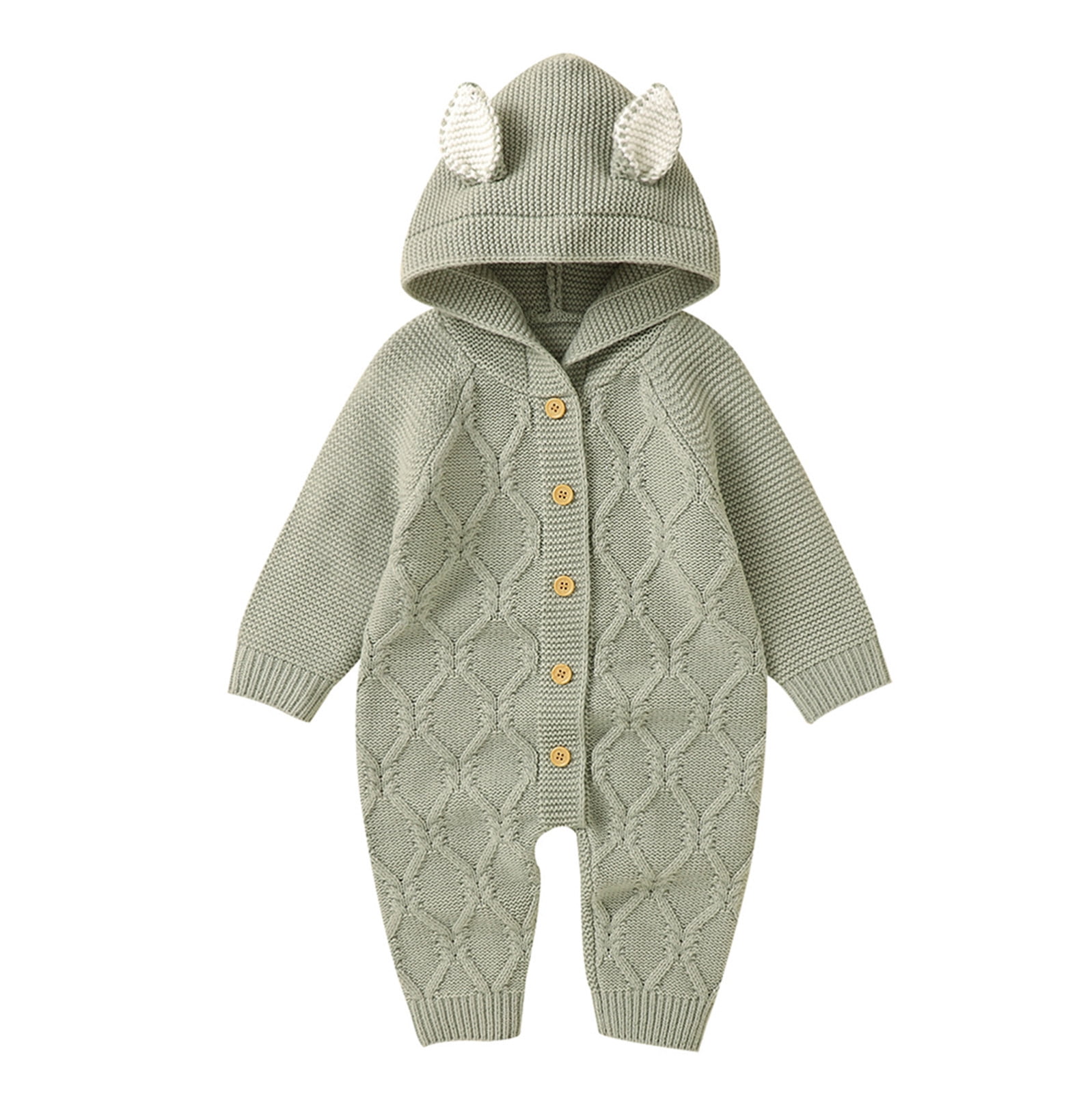 MANHUJI Preemie Girls Baby Clothes Newborn Infant Boys Girls Solid Warm ...