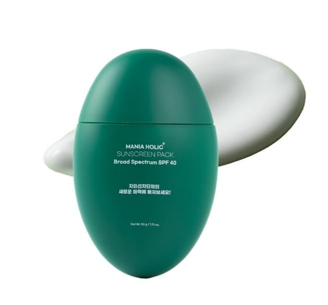 MANIA HOLIC Korean Sunscreen DPF11 for Face SPF 40, Cast, Lightweight ...