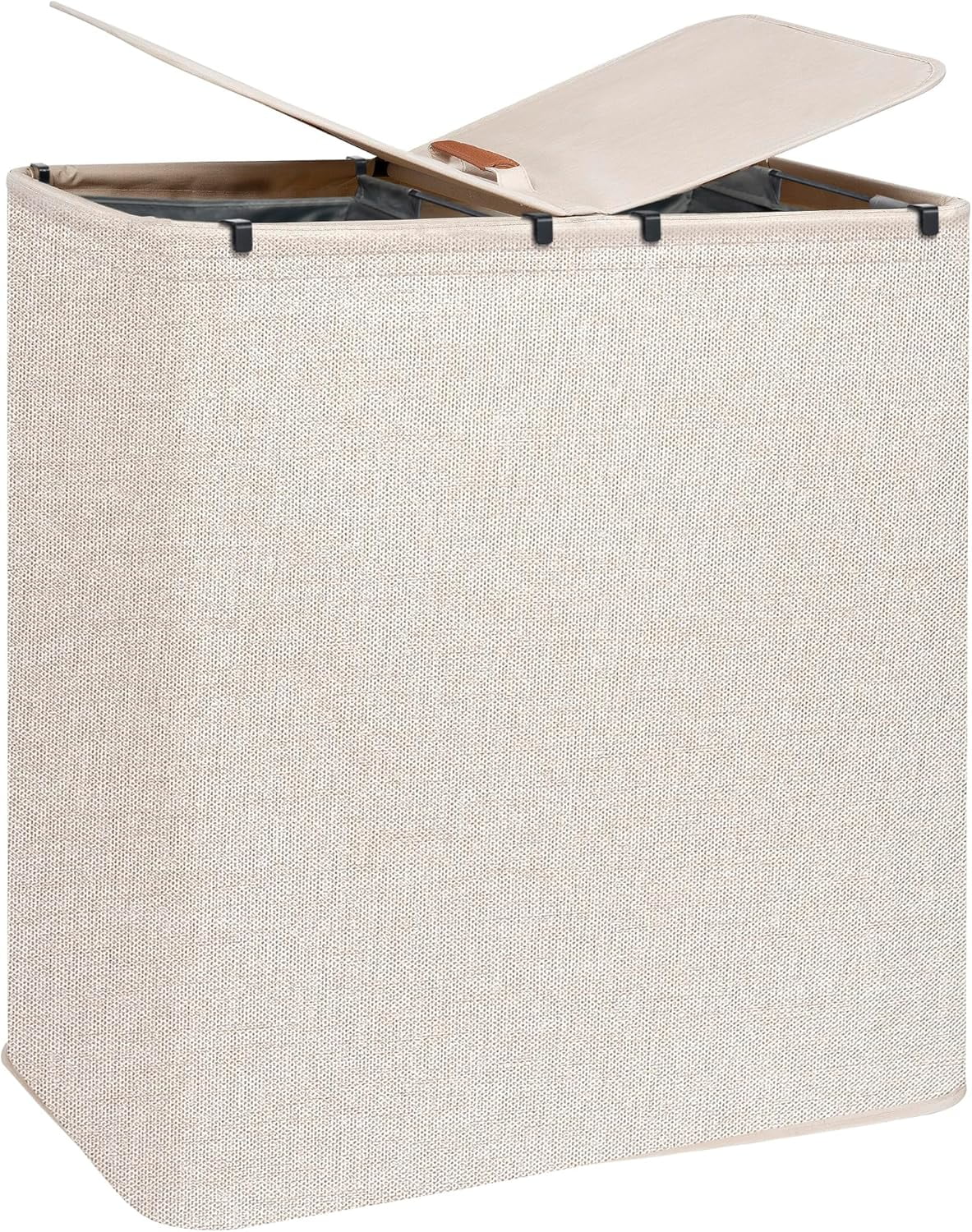 MANIAC Double Laundry Hamper, 136L Sorter with Lid and Removable Bags ...