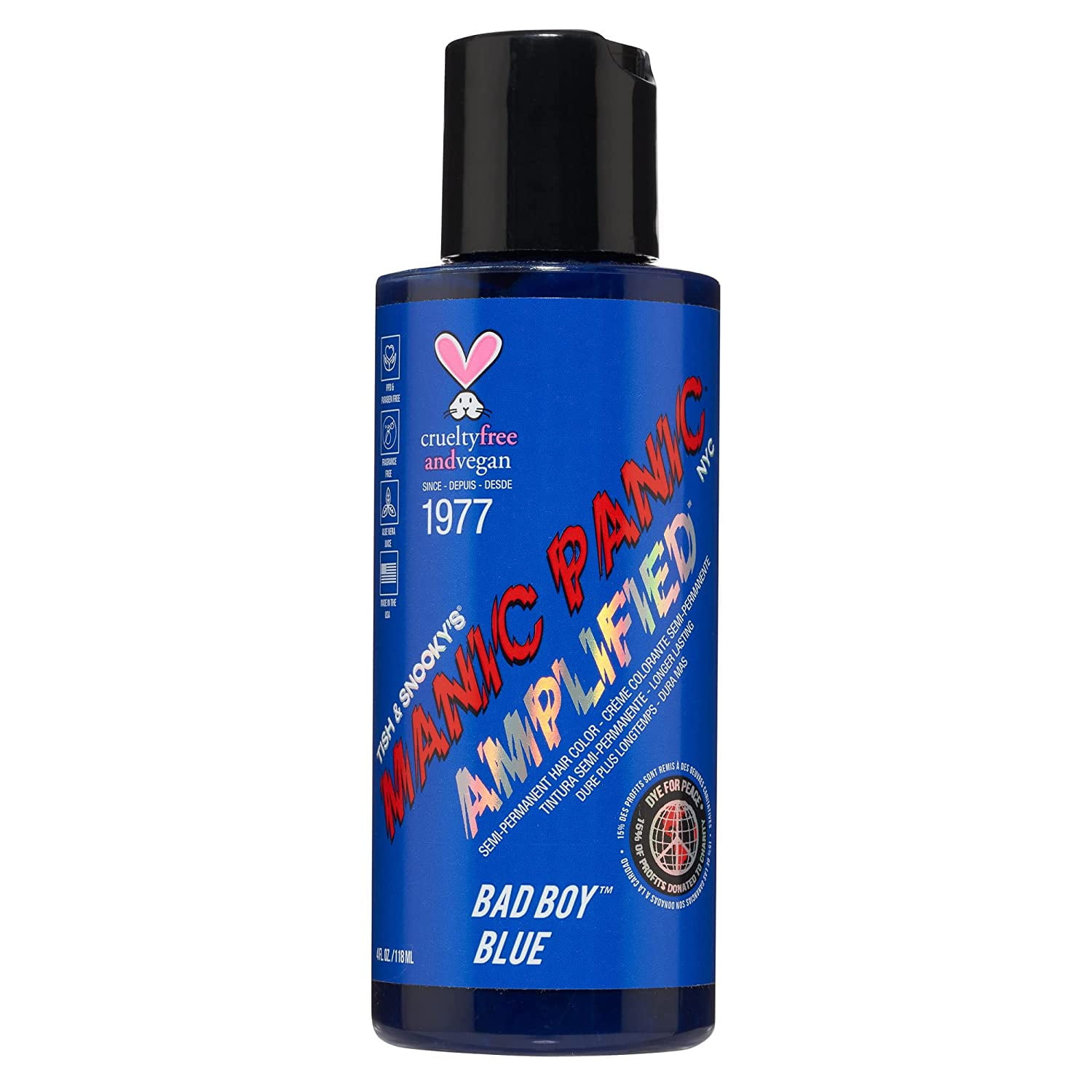 MANIC PANIC Bad Boy Blue Hair Color - Amplified - Semi-Permanent Hair ...