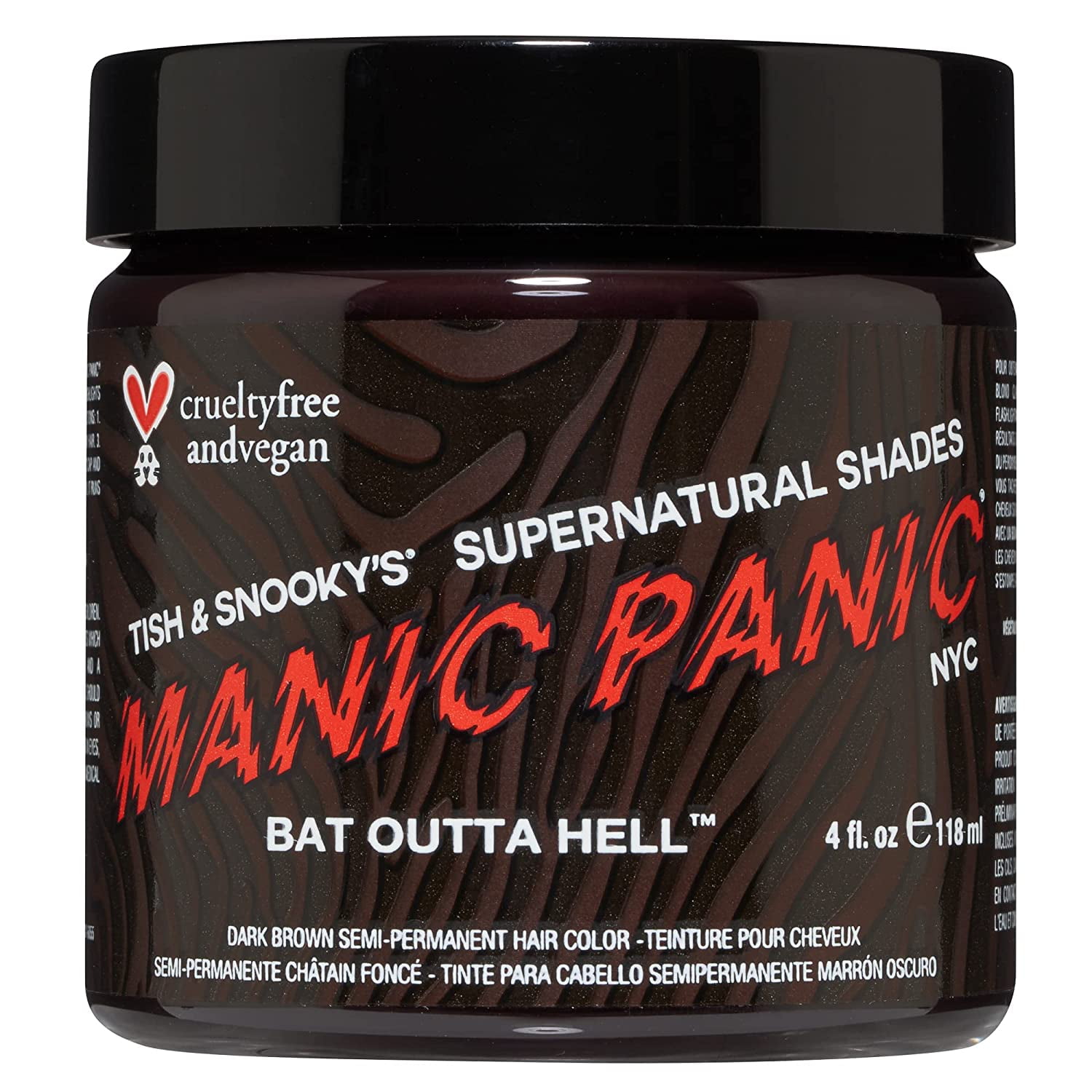 MANIC PANIC Bat Outta Hell Supernatural Dark Espresso Brown Hair Dye ...