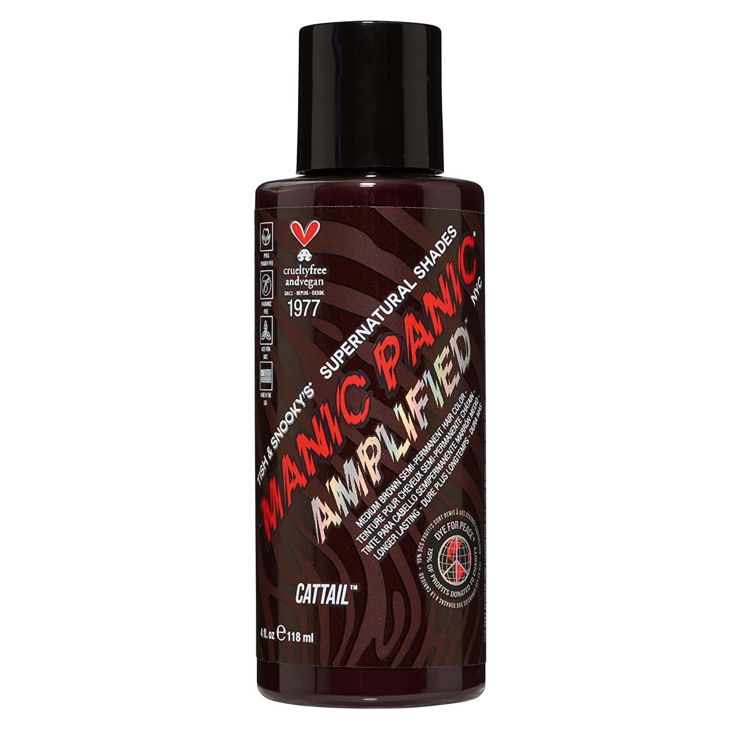 MANIC PANIC Cattail Medium Brown Hair Dye - Supernatural - Semi ...