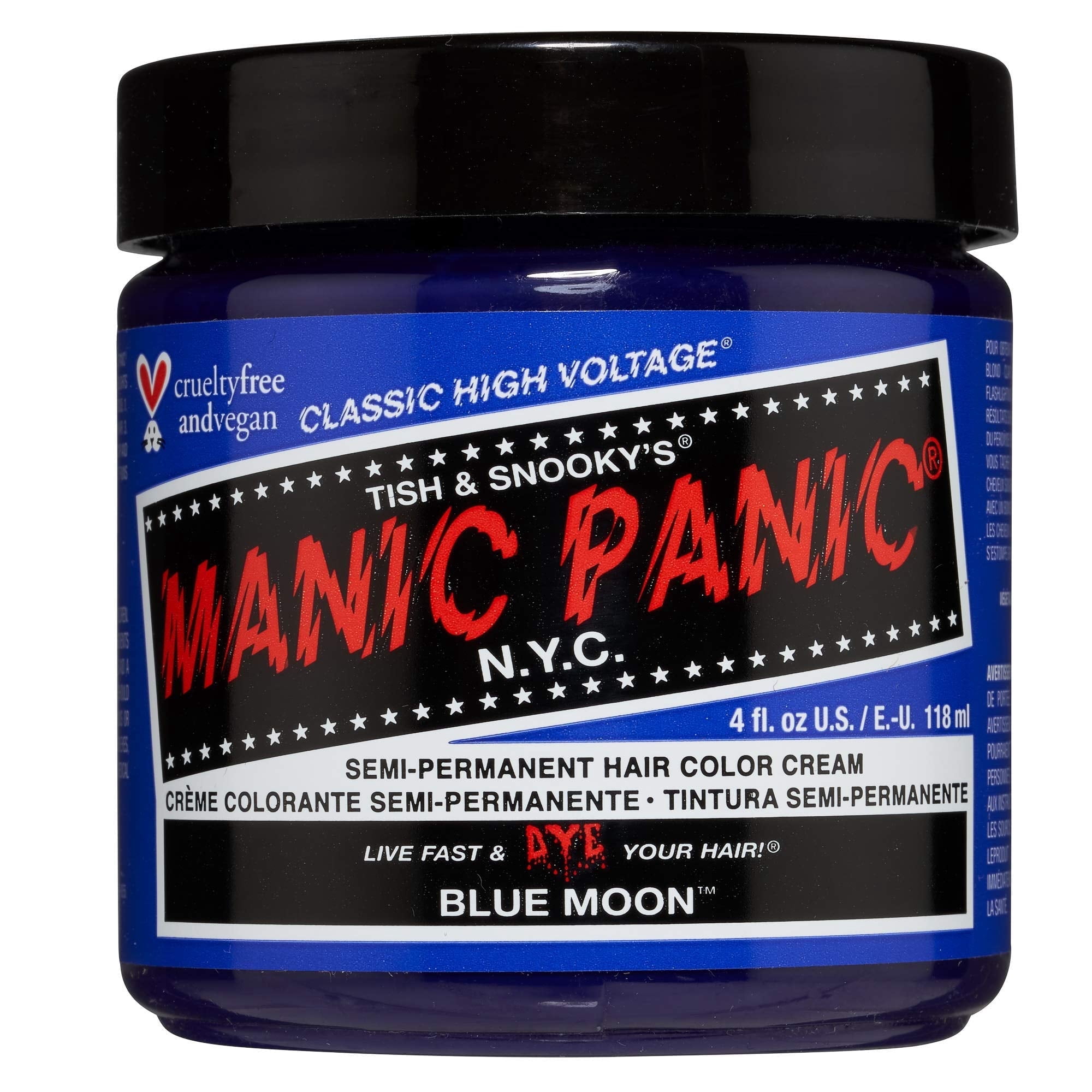 MANIC PANIC Classic Blue Moon Semi Permanent Hair Color - Neon Cool ...