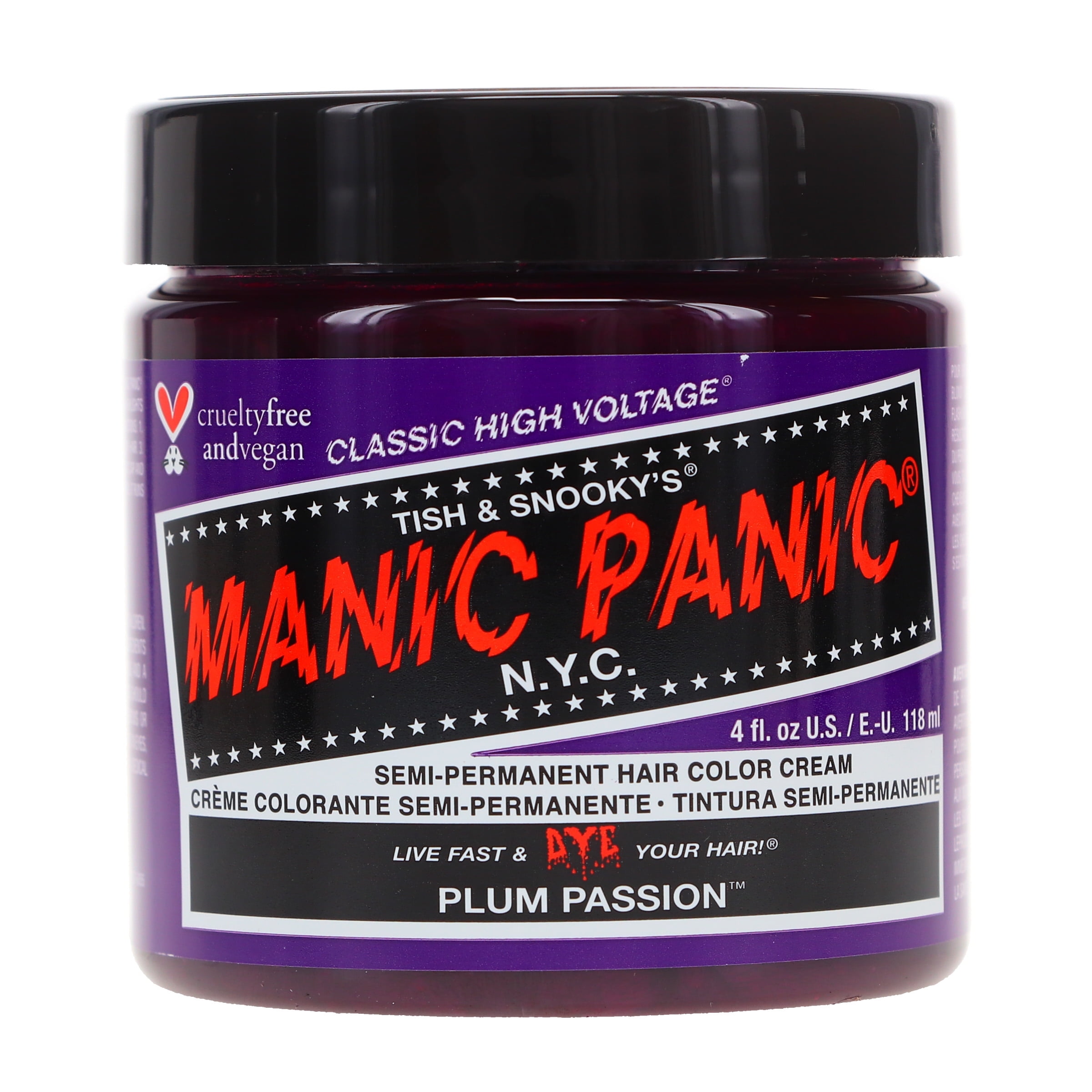 MANIC PANIC Classic High Voltage Plum Passion 4 oz - Walmart.com