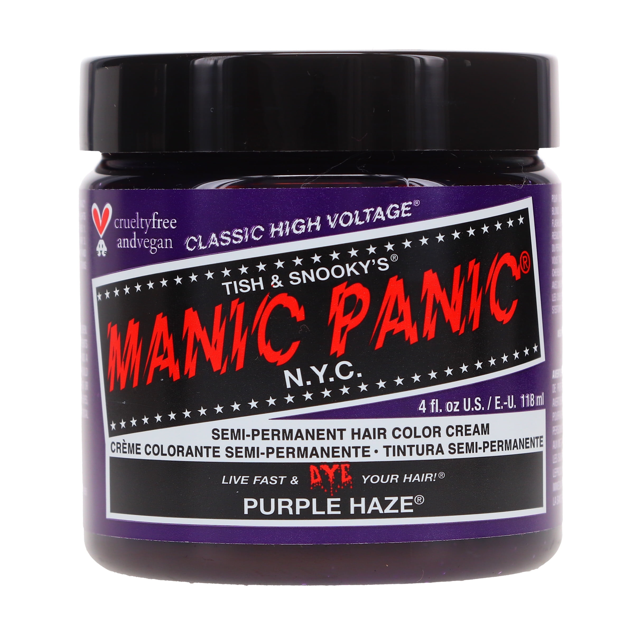 MANIC PANIC High Voltage Purple Haze Hair Dye, Warm Dark Purple, Vegan ...