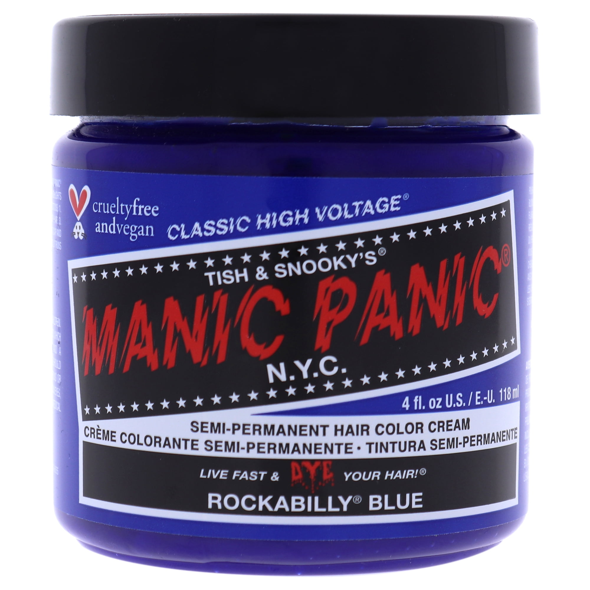 MANIC PANIC Classic High Voltage Rockabilly Blue Hair Dye, 4 oz ...