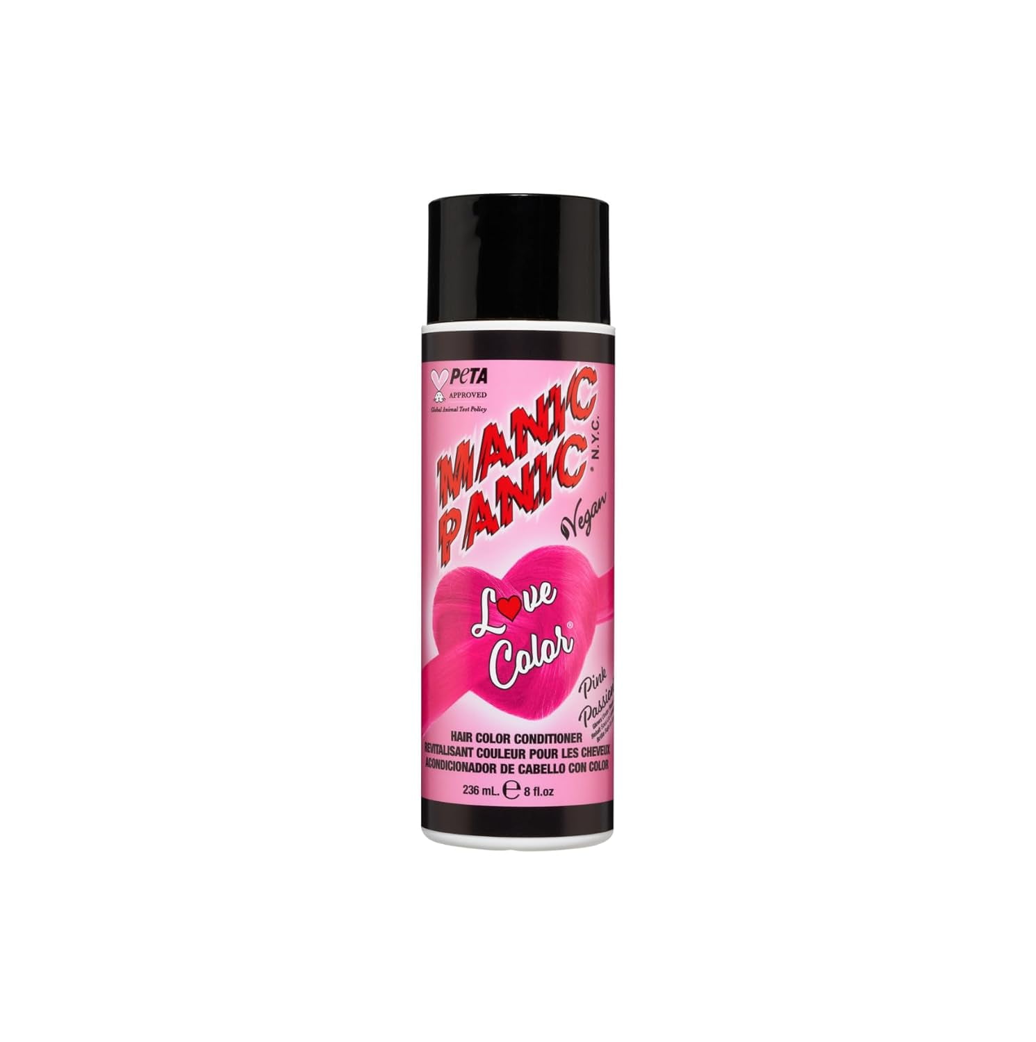 MANIC PANIC LOVE COLORS™ PINK PASSION Cool Bright Neon Pink Color ...