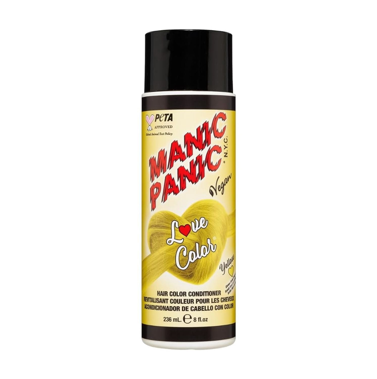 MANIC PANIC LOVE COLORS™ YELLOW HEART Bright Neon Yellow Color ...