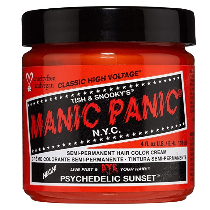 MANIC PANIC Psychedelic Sunset Neon Orange Hair Dye - Classic High ...