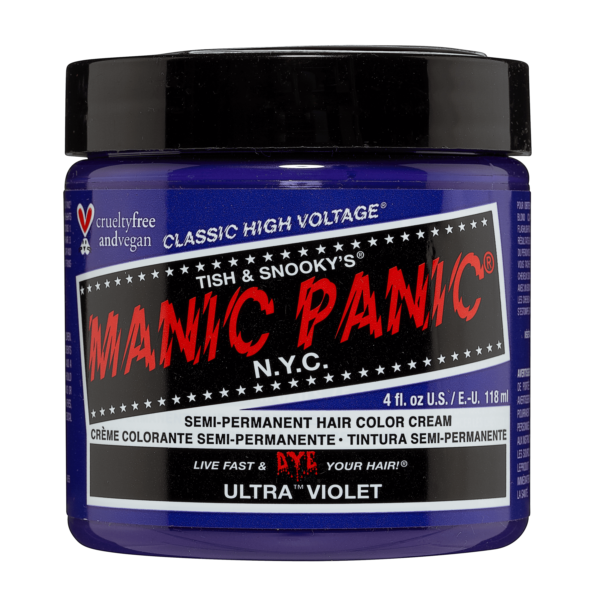 Manic Panic Ultra Violet Semi-Permanent Hair Color 4 fl oz Bright ...