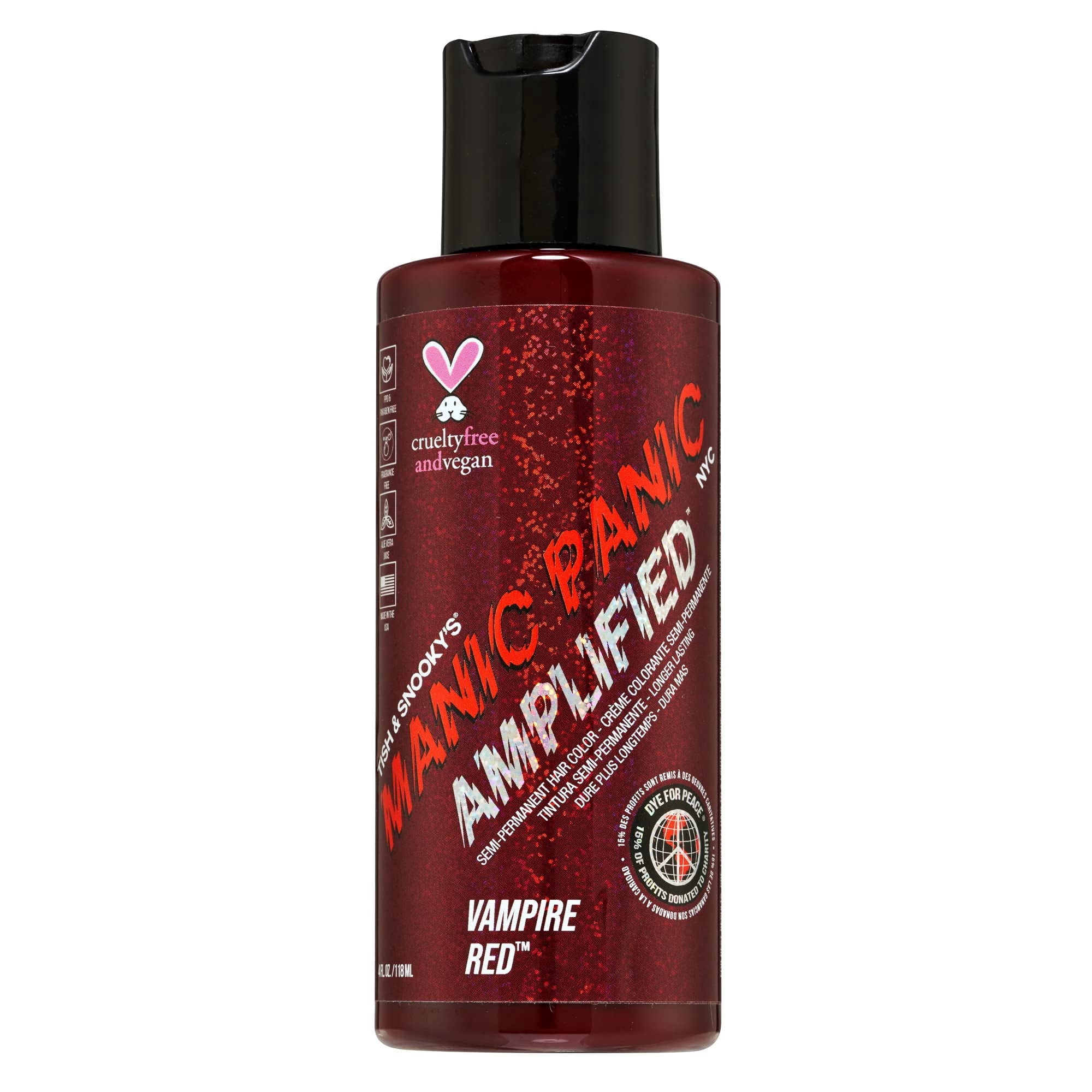Manic Panic Vampire Red Amplified Semi-Permanent Hair Dye Deep Blood ...