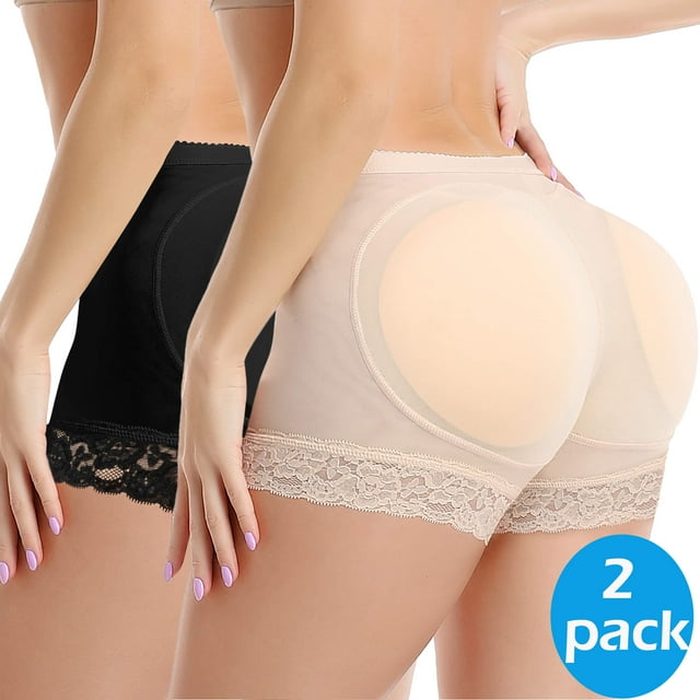 MANIFIQUE Padded Underwear for Women Butt Lifter Seamless Booty Pads Butt Enhancer Panties Lace ...