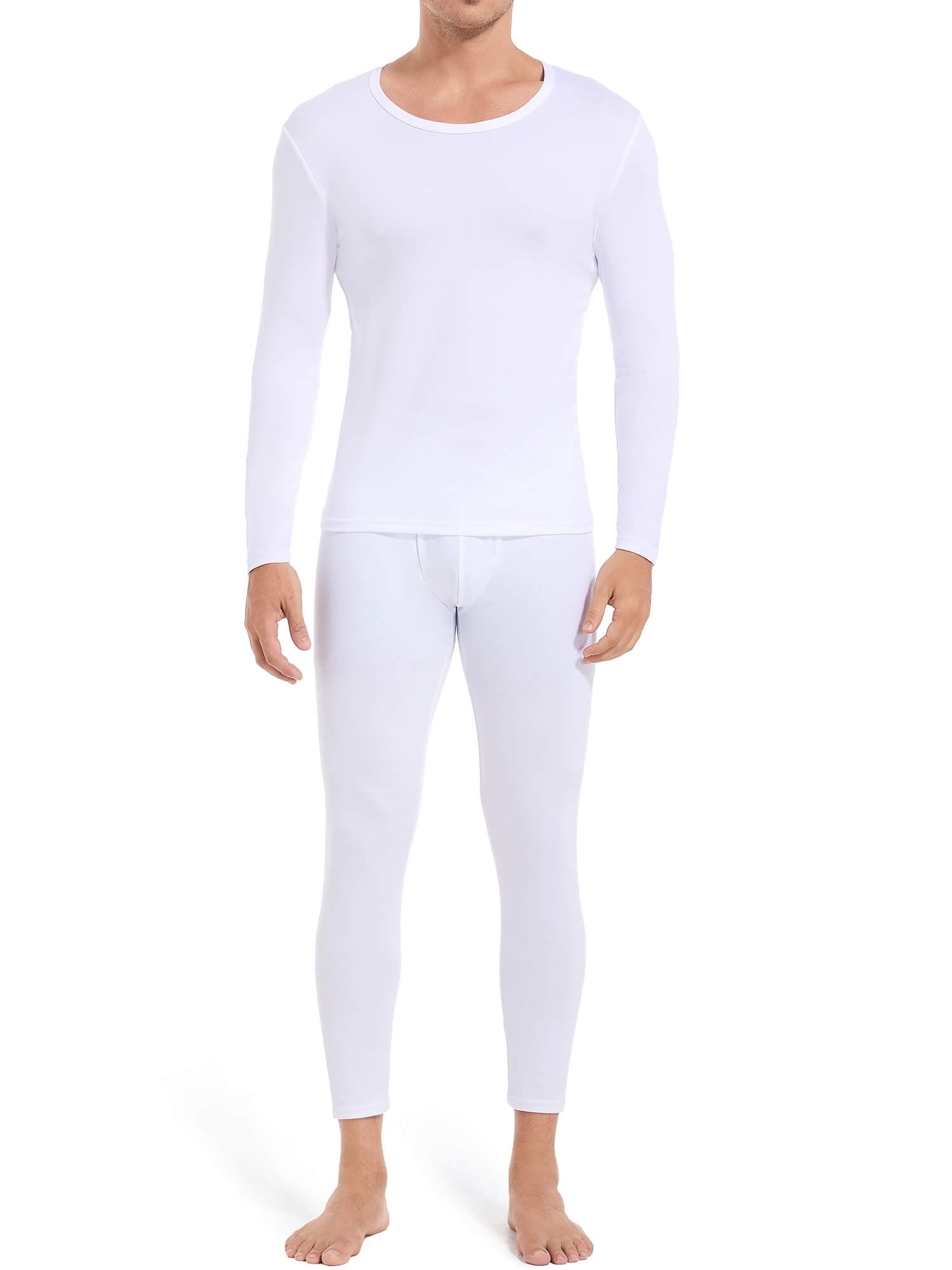 MANIFIQUE Thermal Underwear for Men Set Crewneck Long Johns Top & Bottom Set - Walmart.com